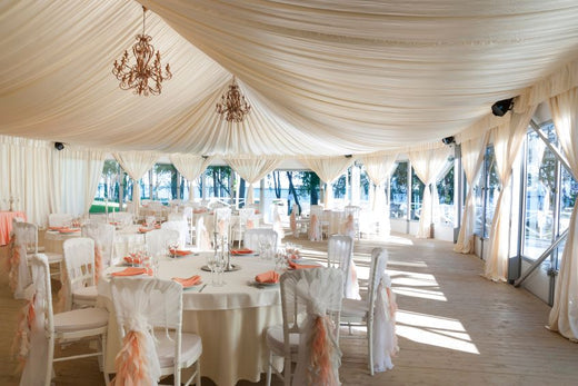 Tips and Tricks for Beautiful Wedding Tent Draping - CV Linens™
