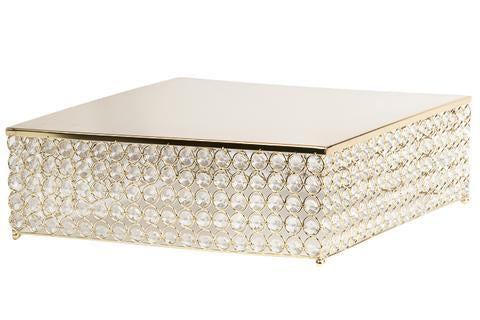 Wholesale Square 18"x18" Crystal Cake Stand - CV Linens™