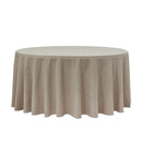 120" Round Premium Linen-Look Panama Weave Tablecloth - Beige - CV Linens™