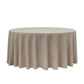 120" Round Premium Linen-Look Panama Weave Tablecloth - Beige - CV Linens™