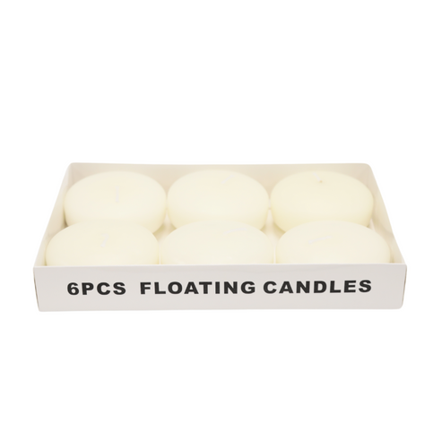 3" Floating Candles Ivory Set of 6 - Unscented– CV Linens