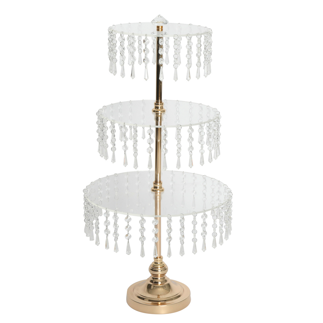 3 Tier Round Crystal Drop Cupcake Stand - CV Linens™