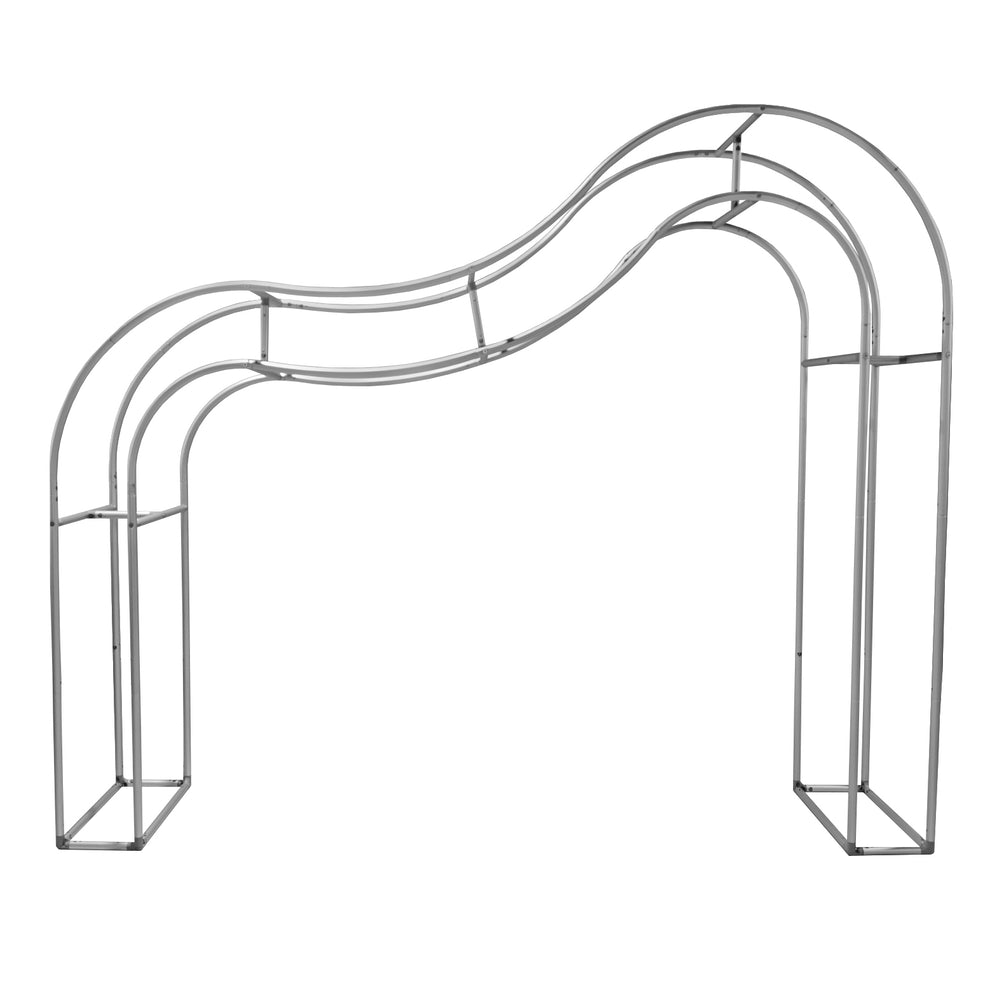 3D Curvy Wave Arch Backdrop Stand 8.2ft H x 11.50ft W - CV Linens™