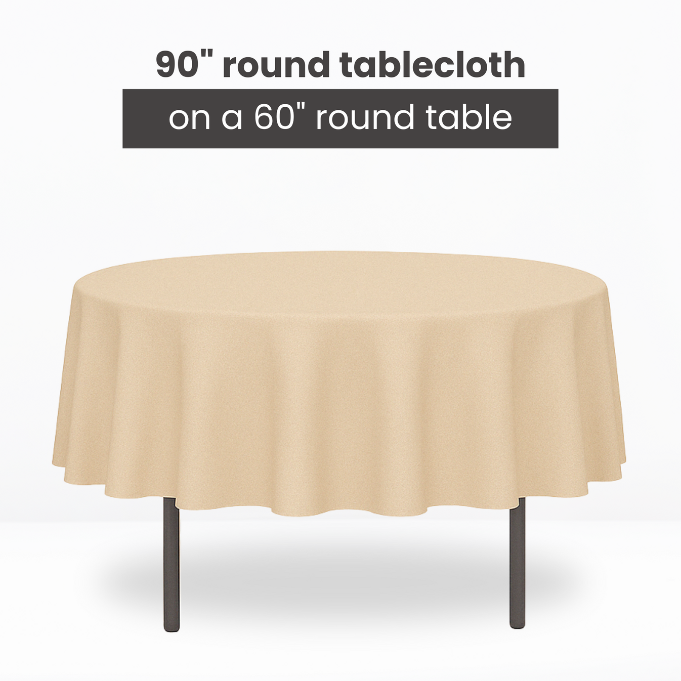 Premium Polyester 90" Round Tablecloth - Pastel Pink - CV Linens™