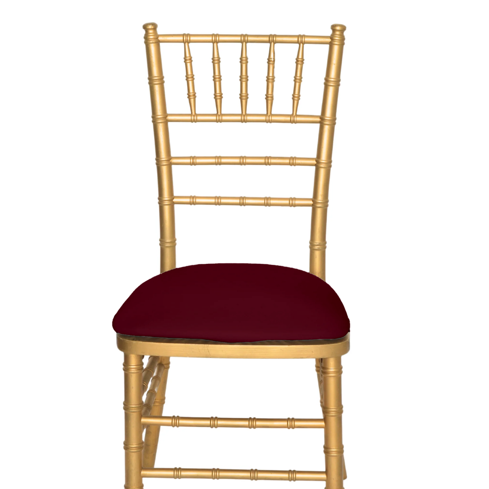 5 pcs/pk Spandex Chiavari Seat Pad Cover - Burgundy - CV Linens™