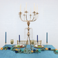 8 Arms Candelabra Crystal Waterfall Centerpiece - Gold - CV Linens™