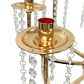8 Arms Candelabra Crystal Waterfall Centerpiece - Gold– CV Linens