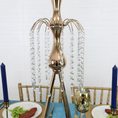 8 Arms Candelabra Crystal Waterfall Centerpiece - Gold– CV Linens