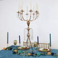 8 Arms Candelabra Crystal Waterfall Centerpiece - Gold– CV Linens