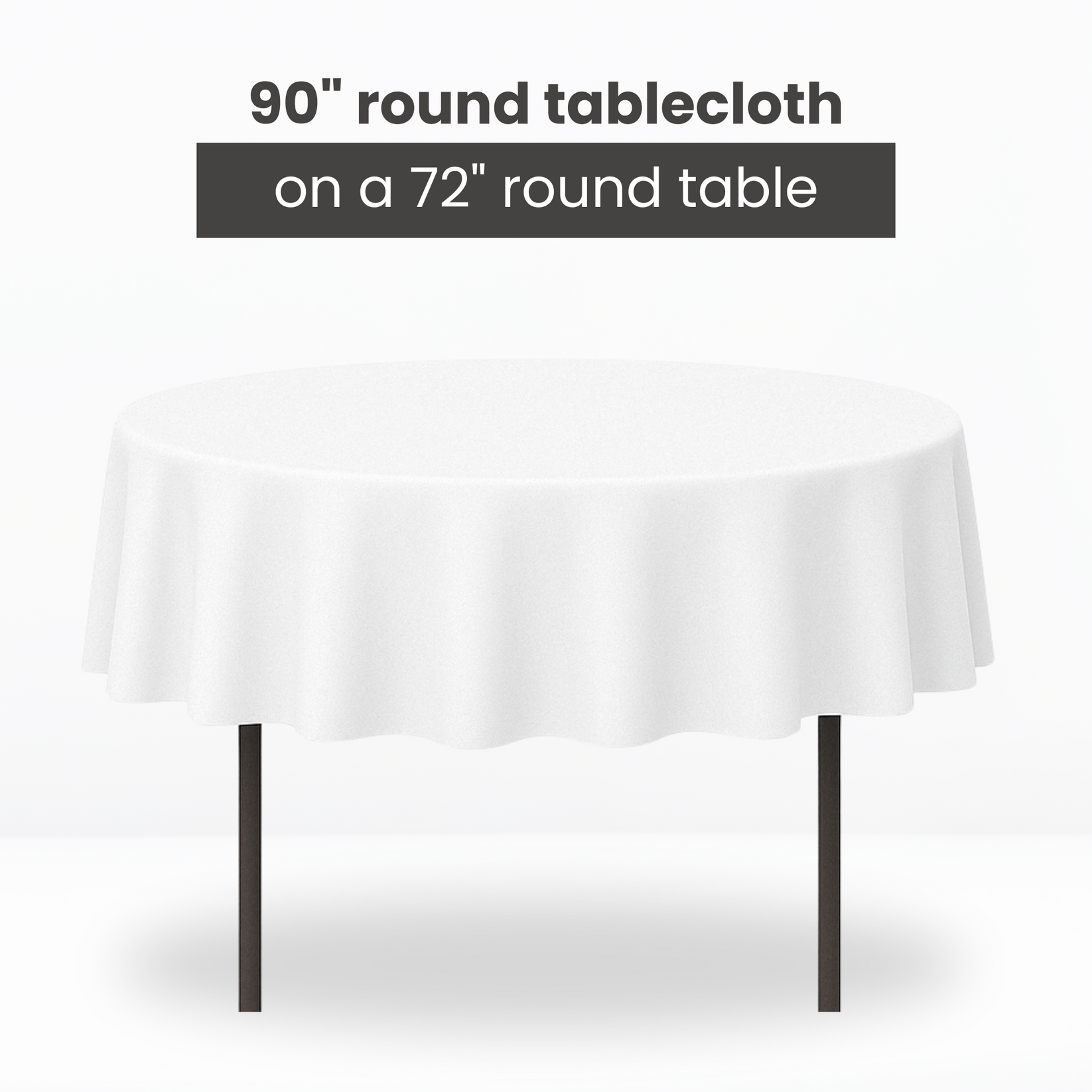 Premium Polyester 90" Round Tablecloth - Pastel Pink - CV Linens™