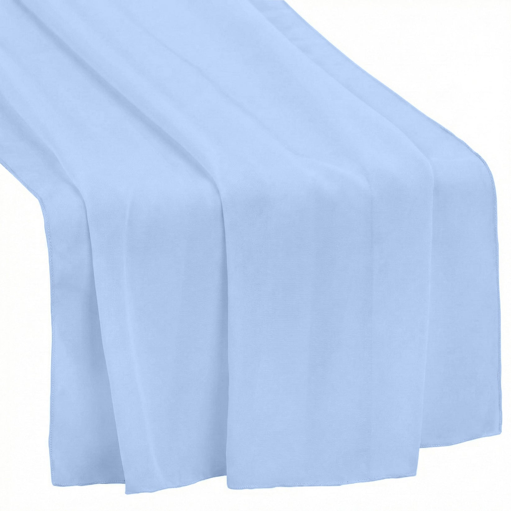 Chiffon Wedding Table Runner 10FT x 27" - Baby Blue | CV Linens™
