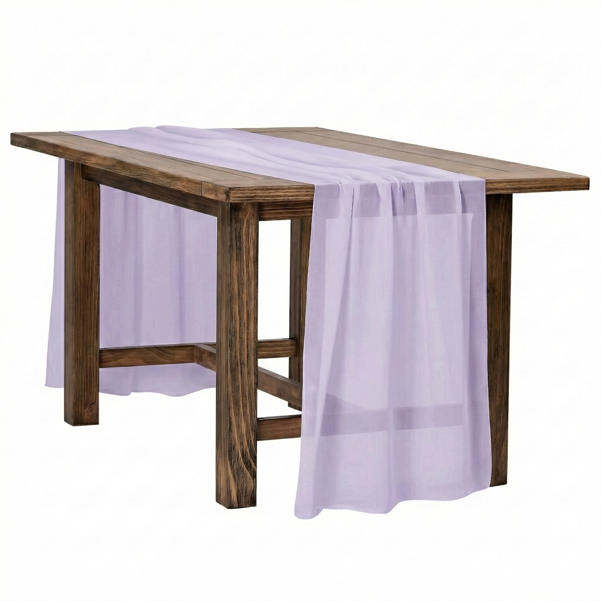 Chiffon Wedding Table Runner 10FT x 27" - Lavender - CV Linens™