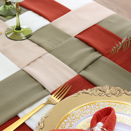 Chiffon Wedding Table Runner 10FT x 27" - Ivory - CV Linens™