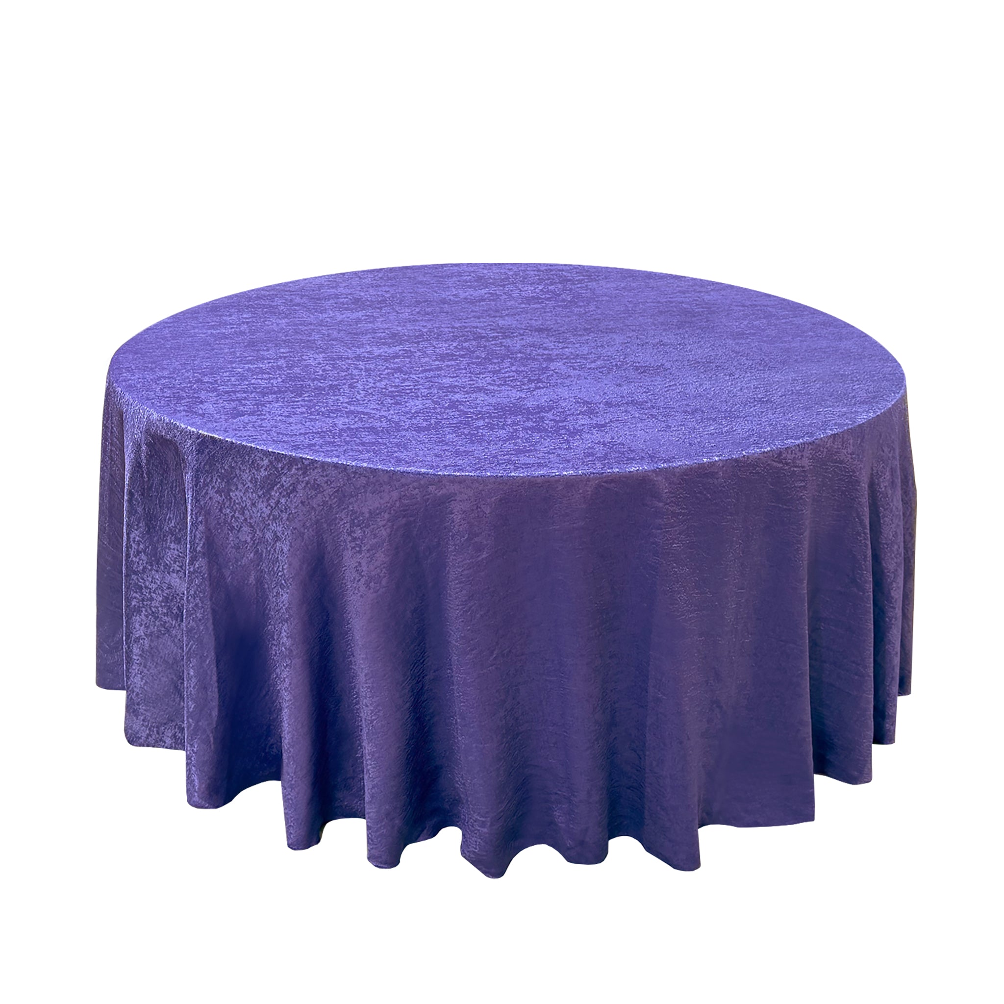 Crinkle Shimmer 120" Round Tablecloth - Purple– CV Linens