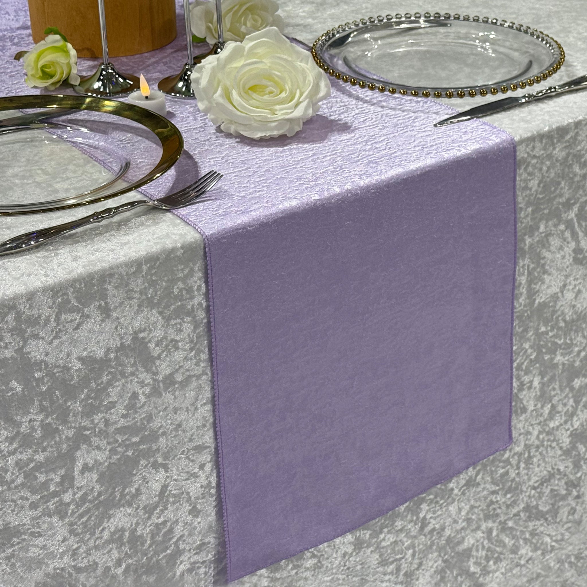 Crinkle Shimmer Table Runner - Lavender– CV Linens