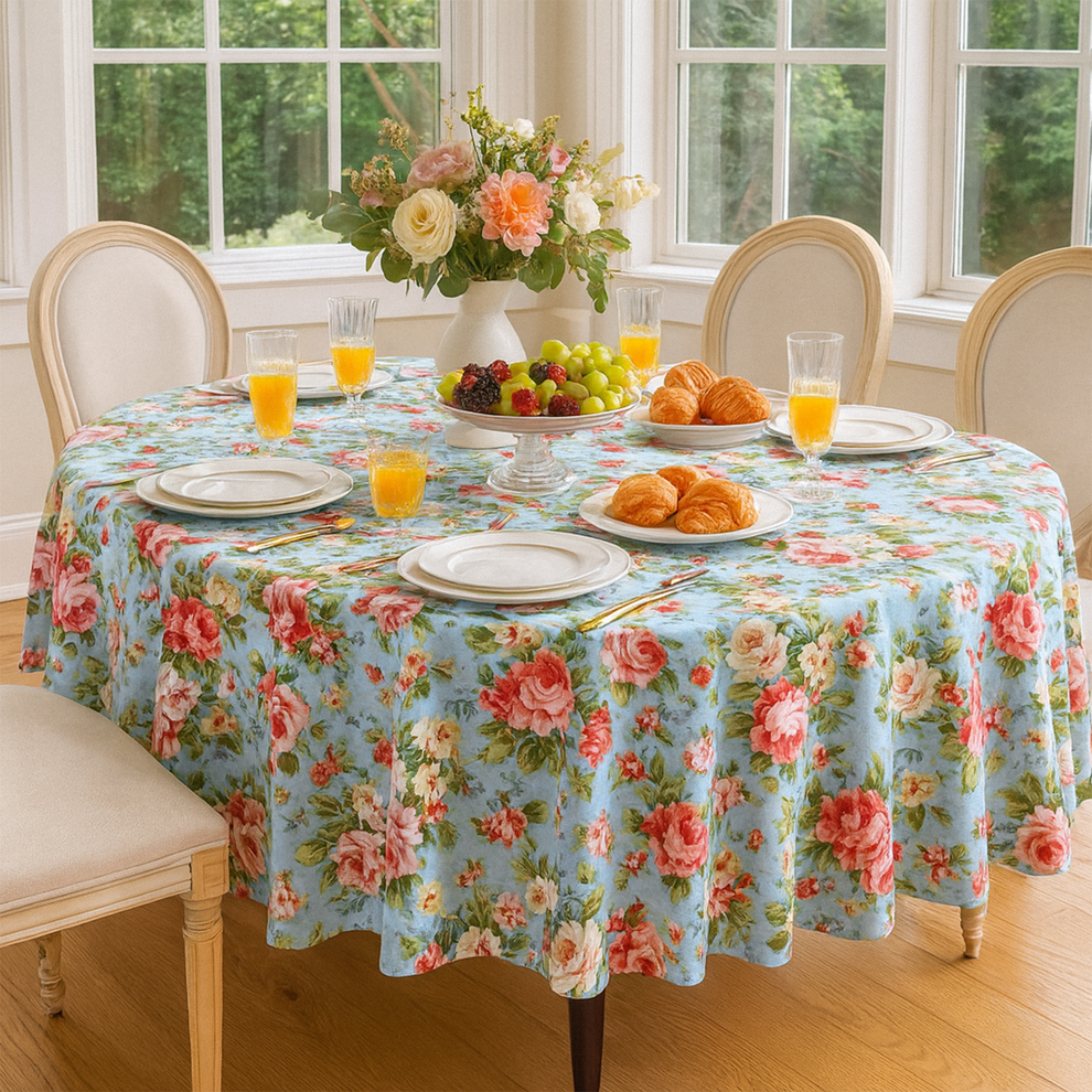 English Garden Floral 108" Round Tablecloth - CV Linens™