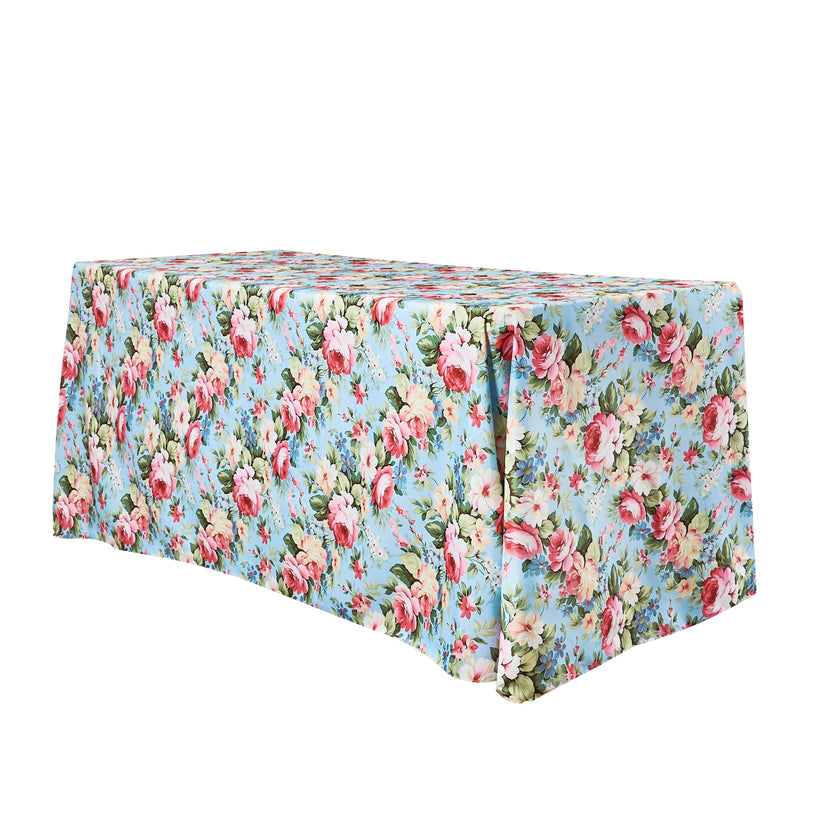 90"x156" English Garden Floral Rectangular Tablecloths - CV Linens™
