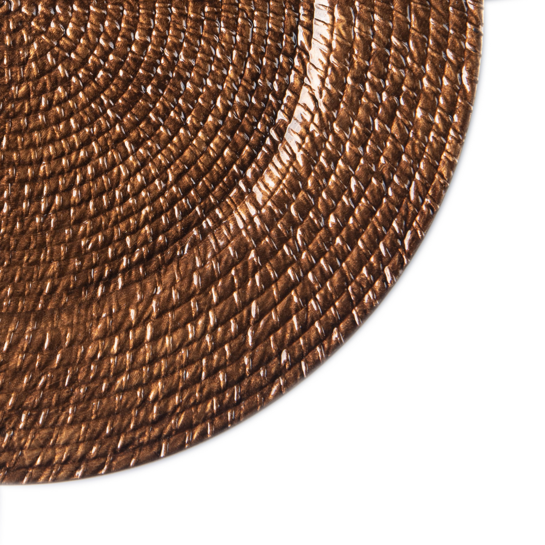 Brown Faux Braided Acrylic Rattan Charger Plate– CV Linens