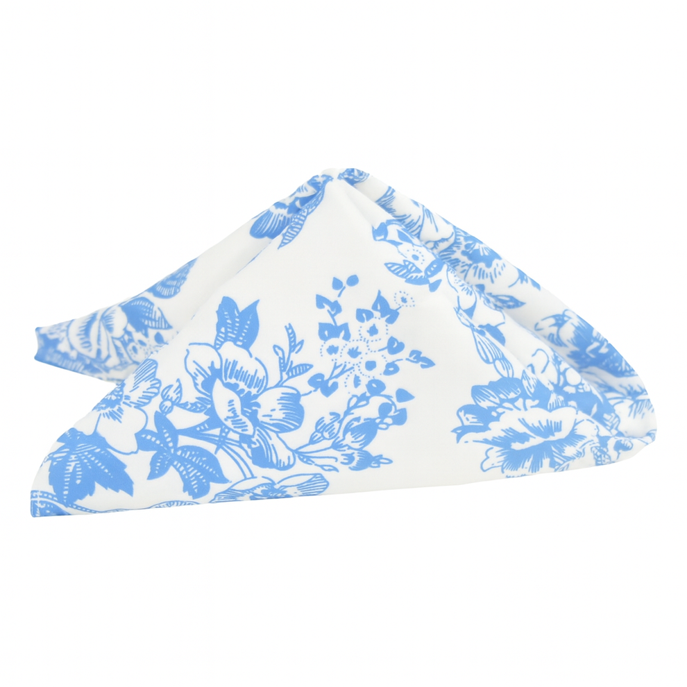 French Toile 20"x20" Linen Napkin (5pc/pk) - Baby Blue– CV Linens