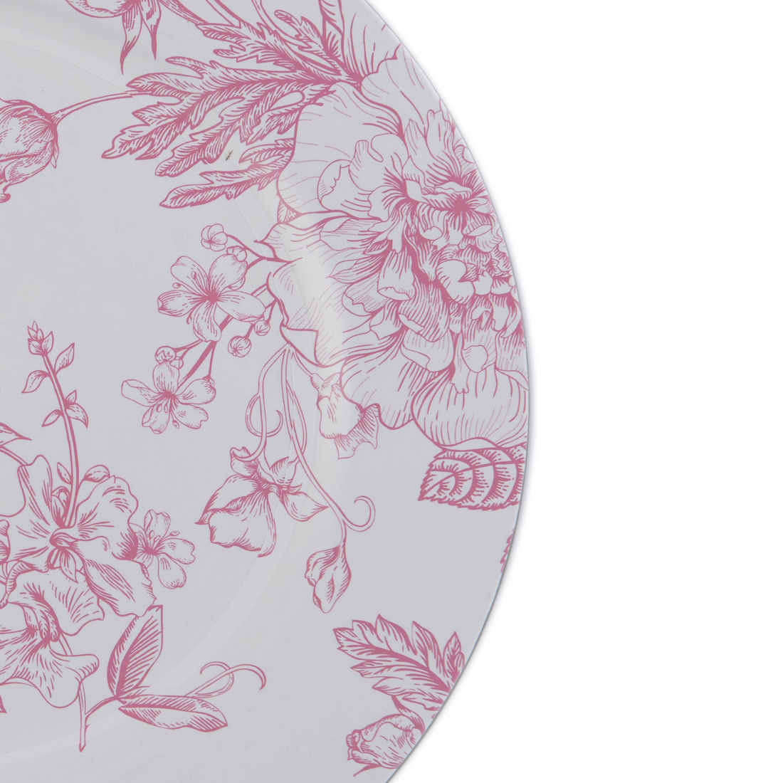 French Toile Acrylic Charger Plates - Pink– CV Linens