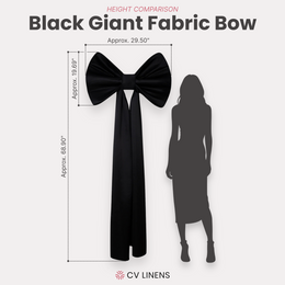 Giant Fabric Bow for Backdrop - Black - CV Linens™