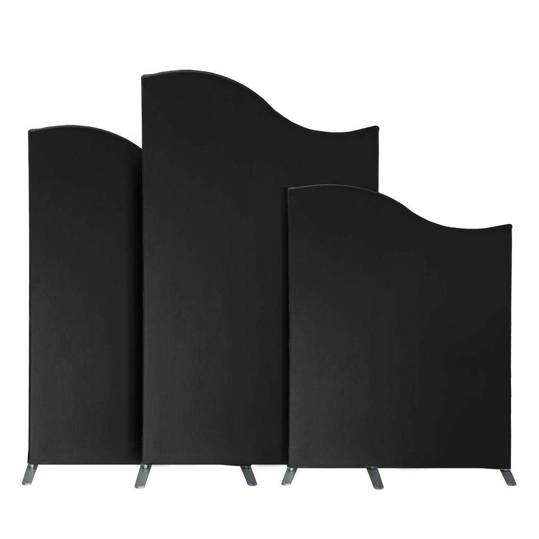 Spandex Arch Covers for Heavy Duty Wave Frame Backdrop 3pc/set - Black ...