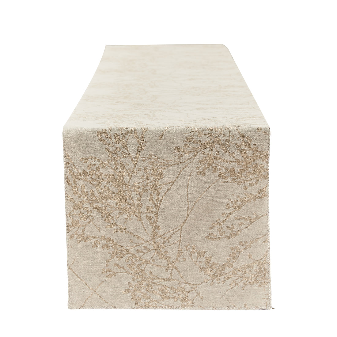 Leaf Branch Reversible Jacquard Table Runner - Champagne - CV Linens™