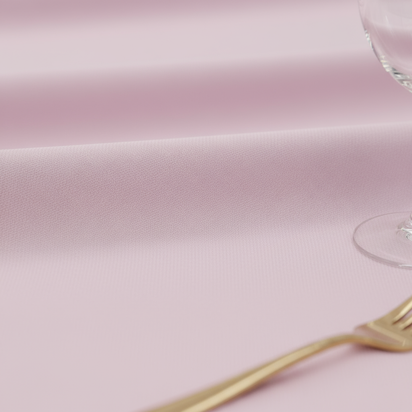 Pastel Pink Premium Polyester 120” Round Tablecloth - CV Linens™