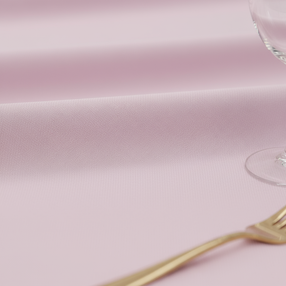 Pastel Pink Premium Polyester 120” Round Tablecloth - CV Linens™