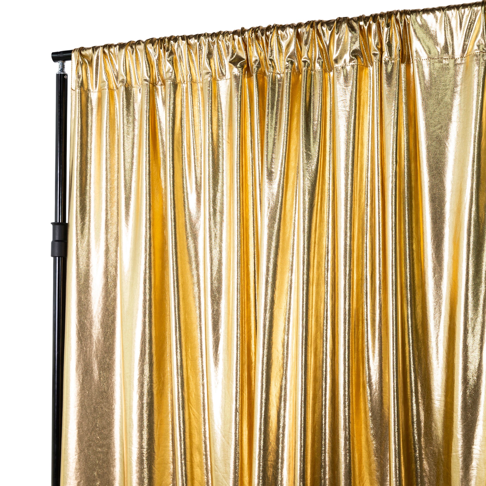 Metallic Gold Spandex Drape Curtain â€“ 10ft x 60" Wrinkle-Free Backdr ...