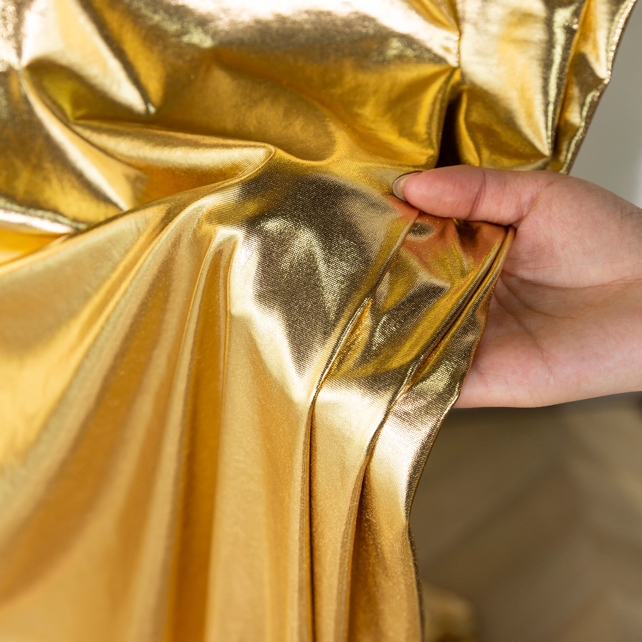 Metallic Gold Spandex Drape Curtain â€“ 10ft x 60" Wrinkle-Free Backdr ...