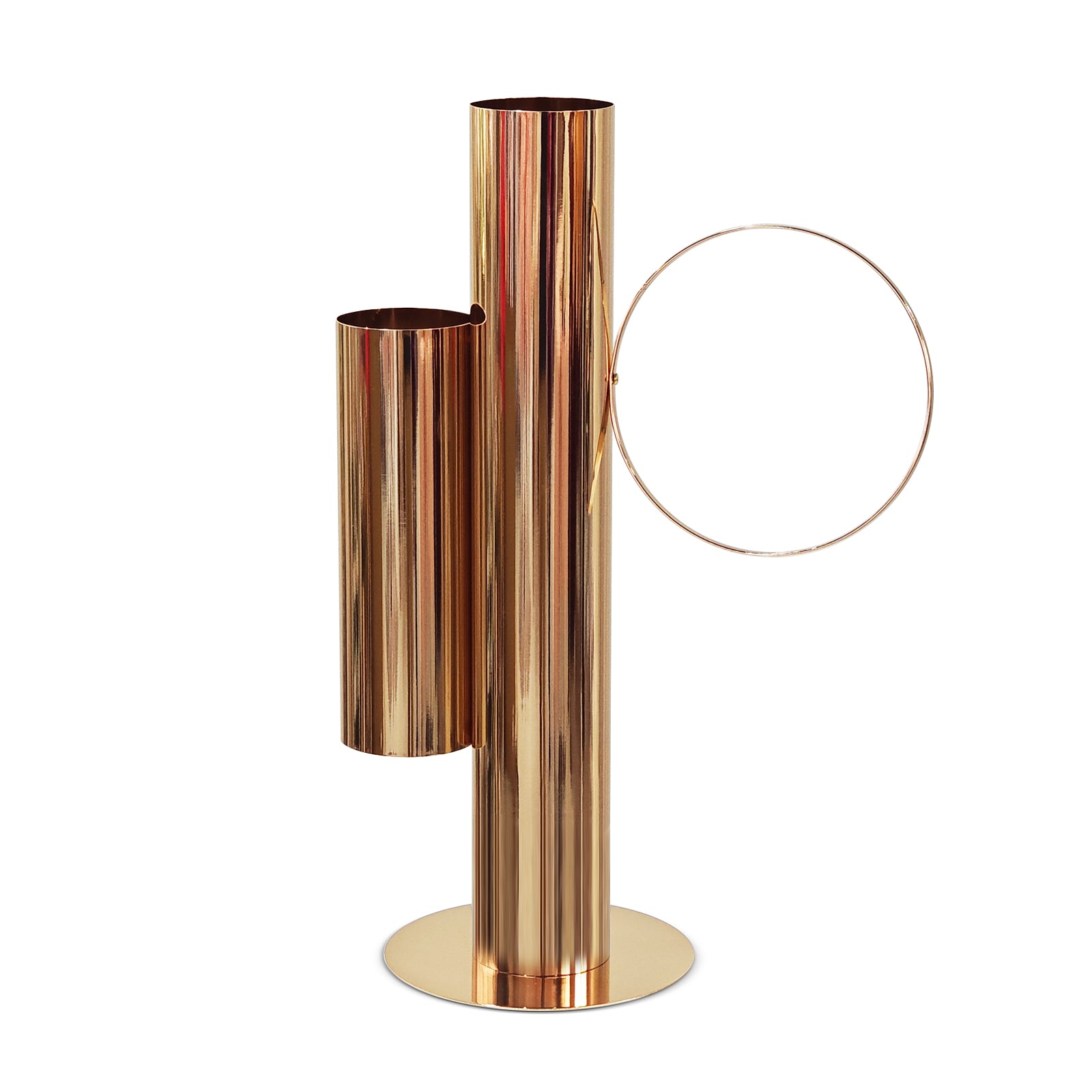 Set of 2 Modern Double Tube Floral Centerpiece Stand - Gold - CV Linens™