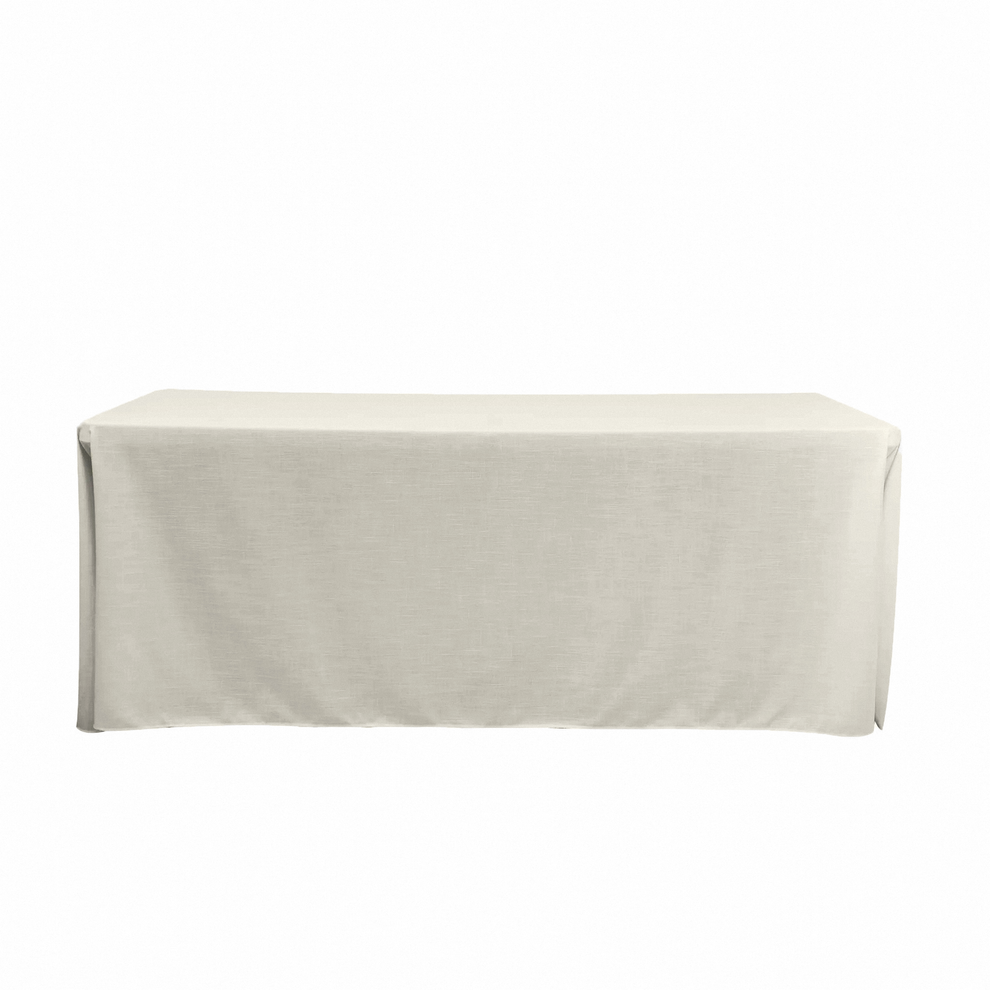 Premium Linen-Look Panama Weave 90"x132" Rectangle Tablecloth - Light ...