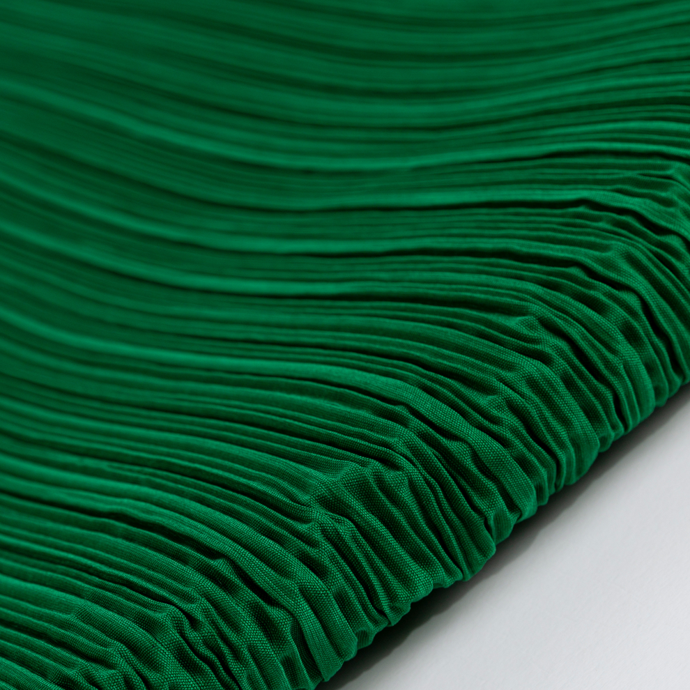 Pleated Crinkle DIY Textured Fabric 10 yards - Emerald Green - CV Linens™