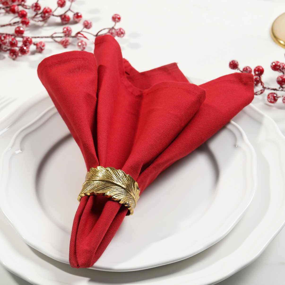 Red Premium Polyester Napkin 20"x20" - CV Linens™