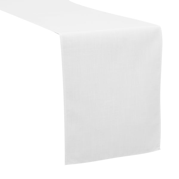 Premium Linen-Look Panama Weave Table Runner - White - CV Linens™