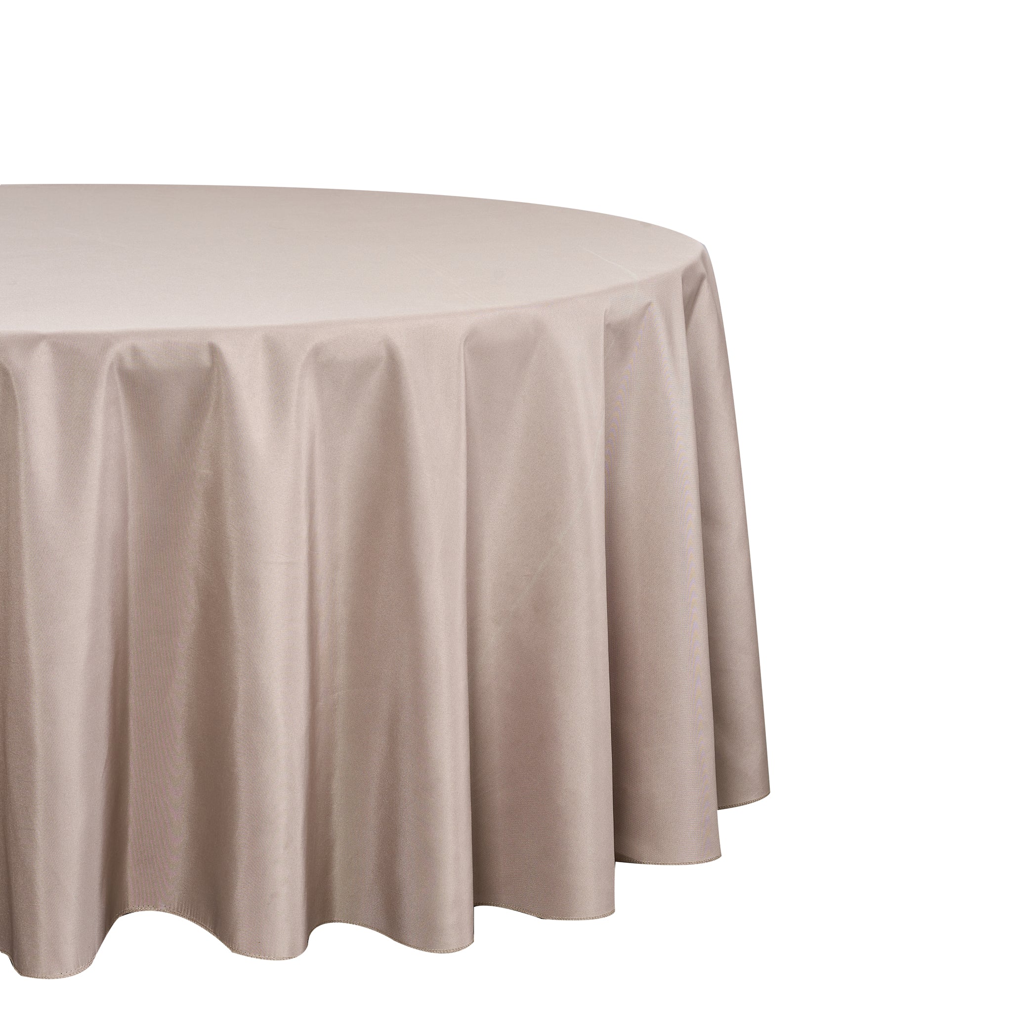 Taupe Premium Polyester 120” Round Tablecloth - CV Linens™