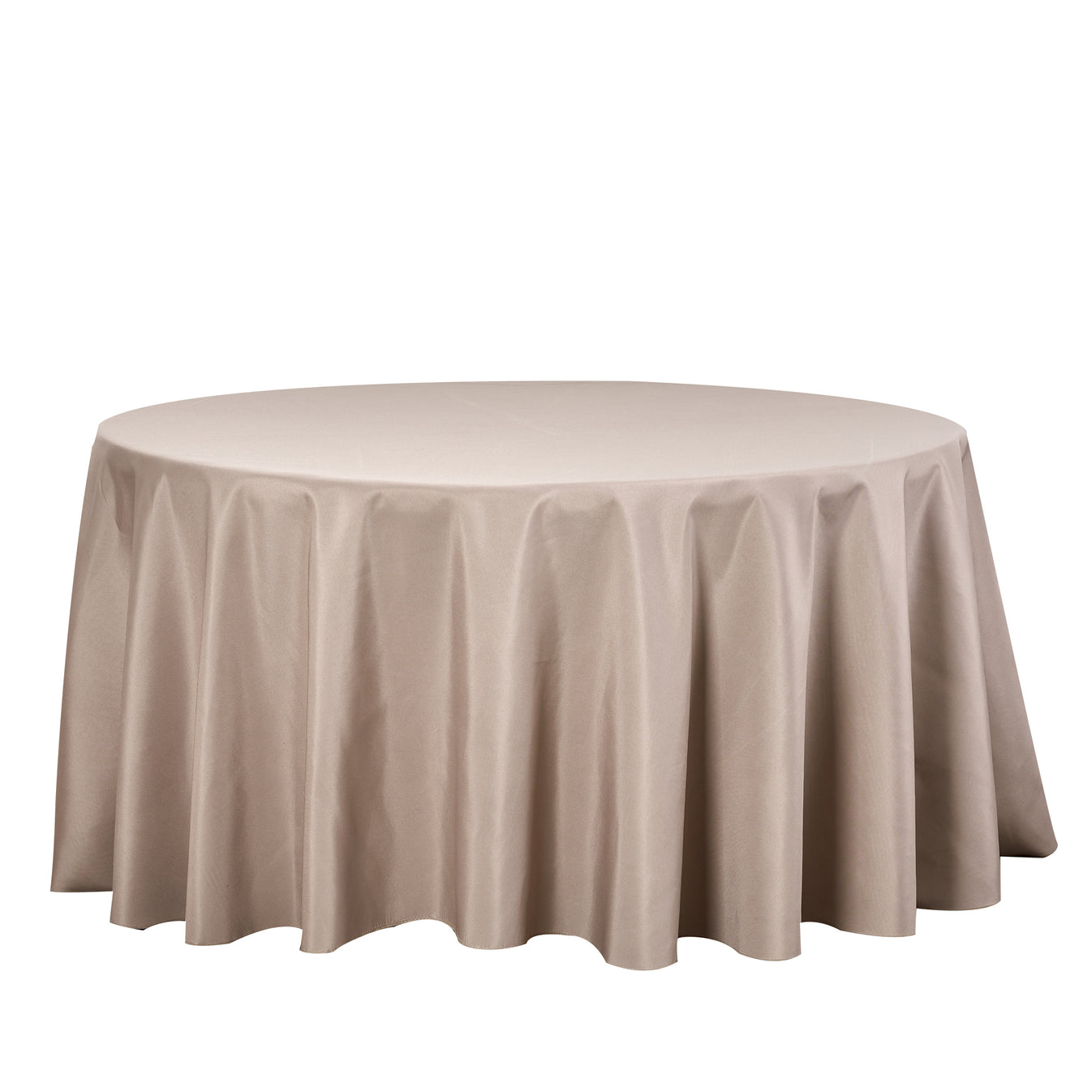 Taupe Premium Polyester 120” Round Tablecloth - CV Linens™