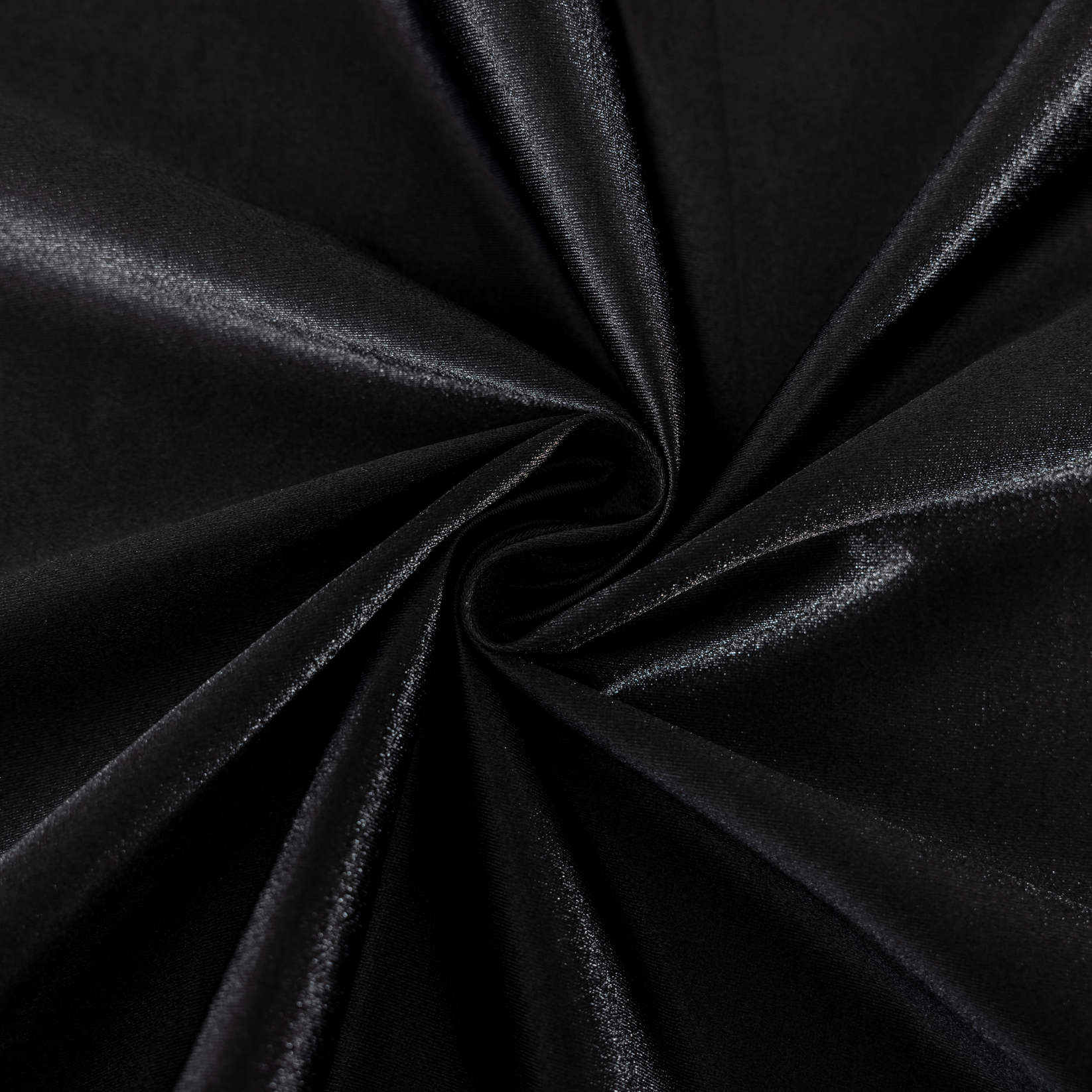 Black Premium Satin (Wrinkle-Resistant) 132" Round Tablecloth - CV Linens™