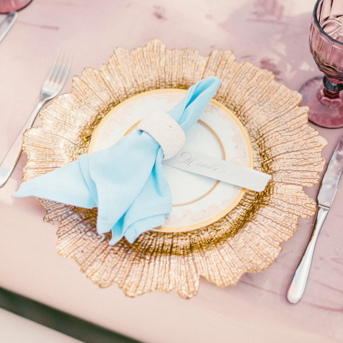 Gold Reef Glass Charger Plate | Party Supplies & Fabric | CV Linens