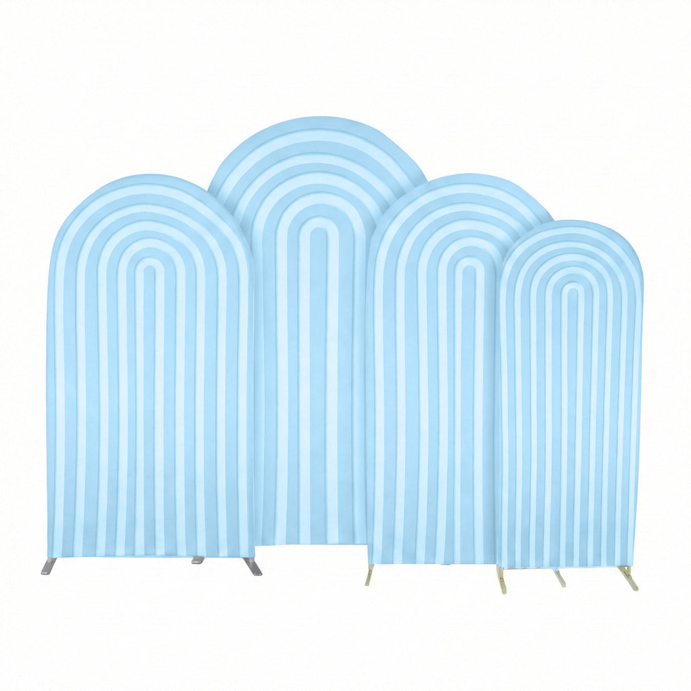 Baby Blue Ripple Spandex Covers for Trio Arch 4 pc - CV Linens™