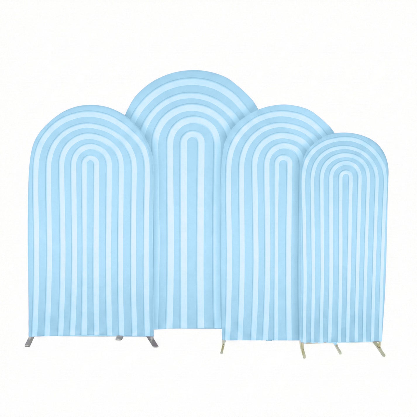 Baby Blue Ripple Spandex Covers for Trio Arch 4 pc - CV Linens™