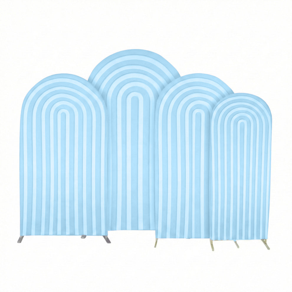 Baby Blue Ripple Spandex Covers for Trio Arch 4 pc - CV Linens™
