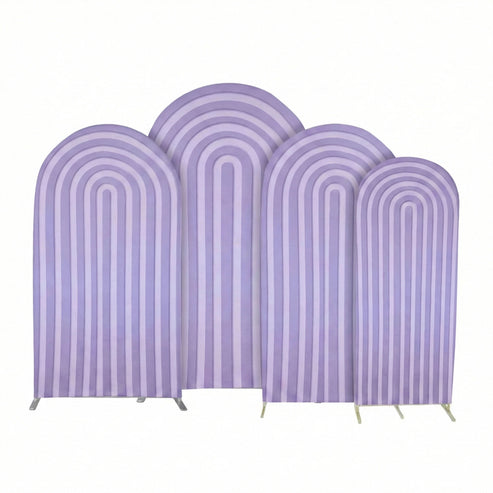 Lavender Ripple Spandex Covers for Trio Arch 4 pc - CV Linens™