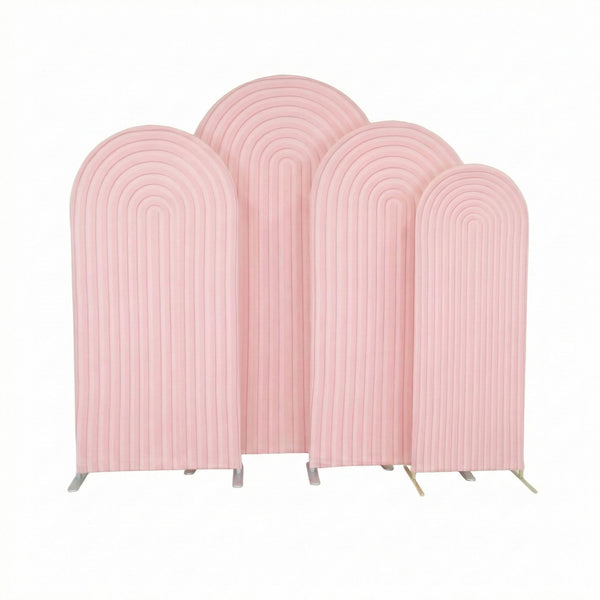 Ripple Spandex Covers for Trio Arch 4 pc - Pink - CV Linens™