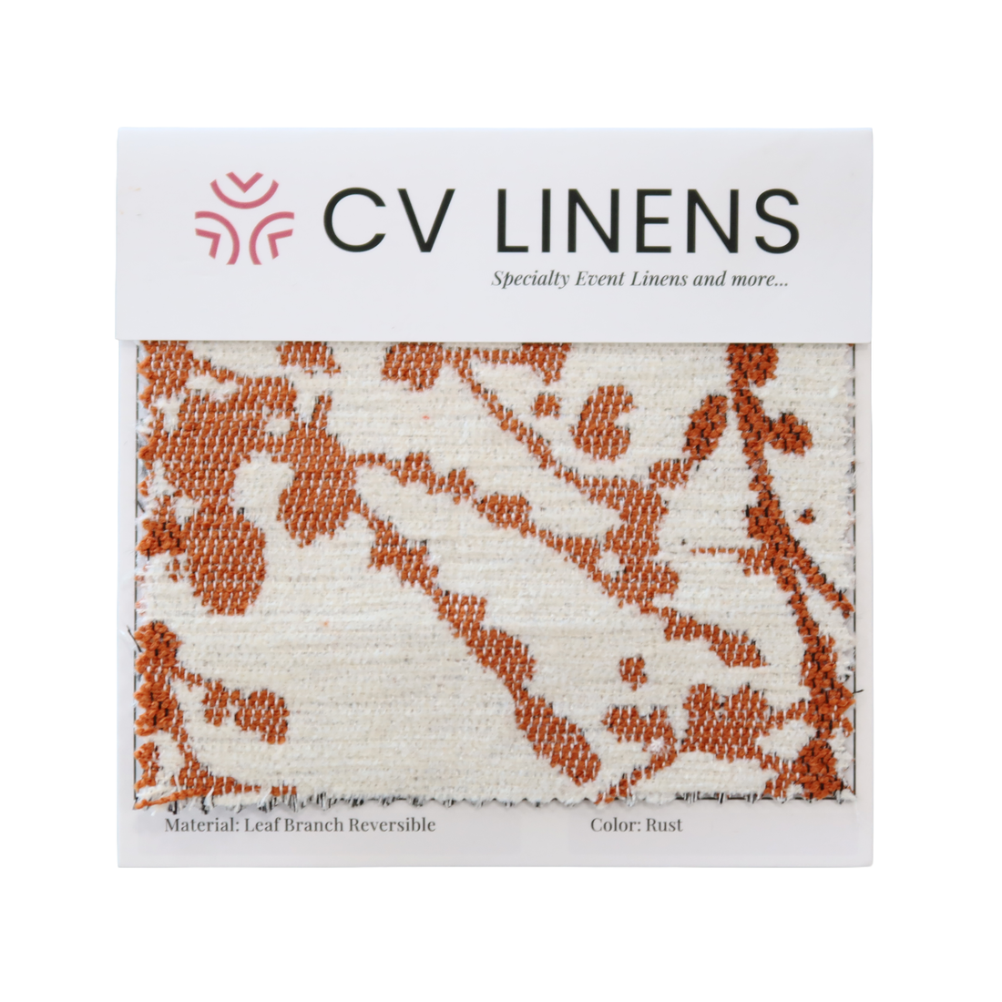 Rust Leaf Branch Swatch Card – CV Linens™