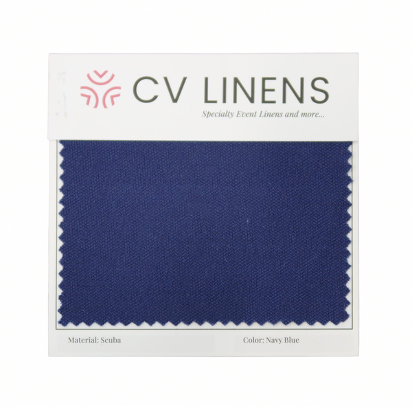 Scuba Swatch Card - Navy Blue | CV Linens™