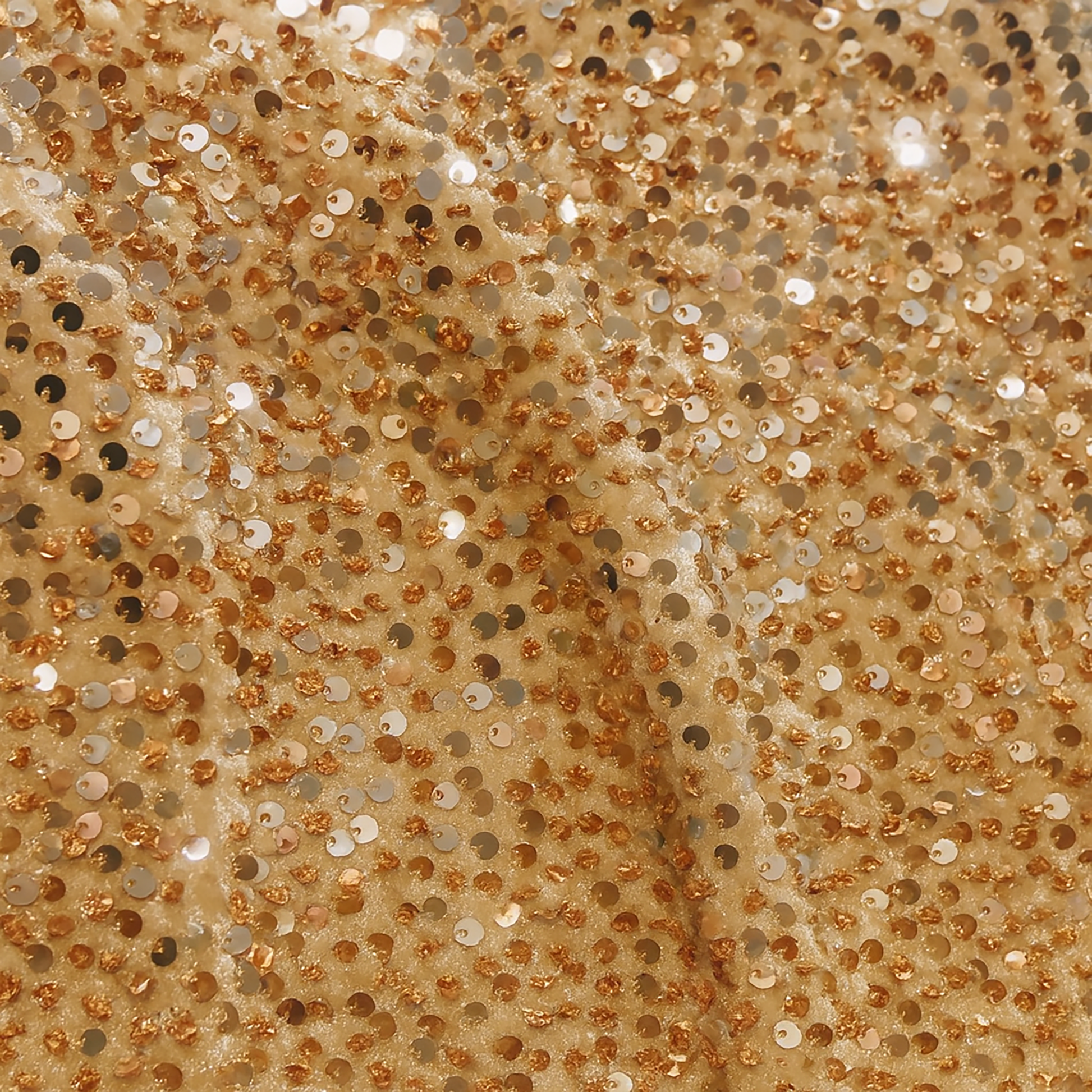 Sequin Velvet 120" Round Tablecloth - Gold - CV Linens™