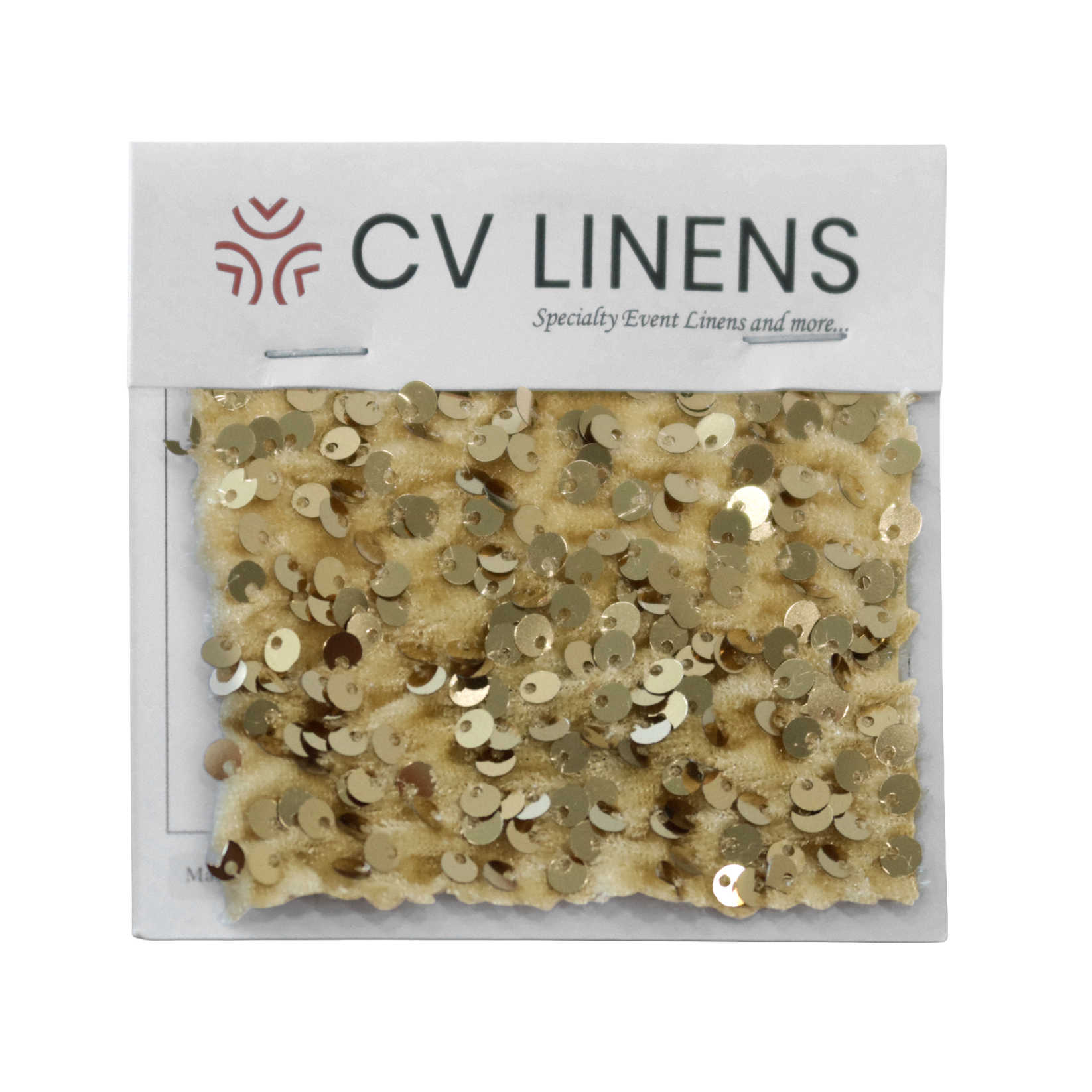Sequin Velvet Swatch Card - Champagne - CV Linens™