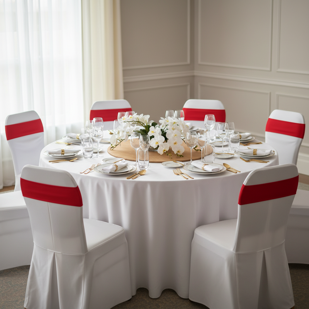 Spandex Chair Band - Red - CV Linens™